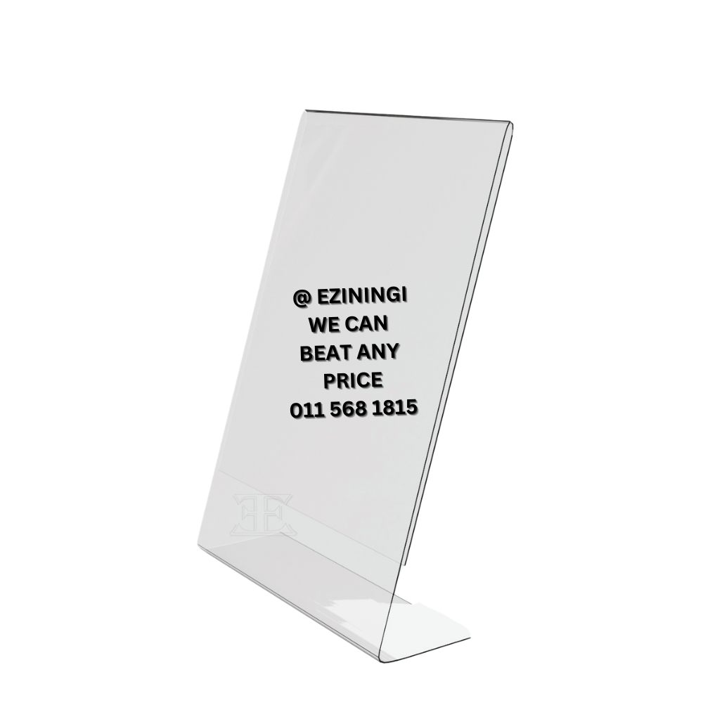Acrylic Single Sided Document Menu Stands Each - Eziningi Plastics
