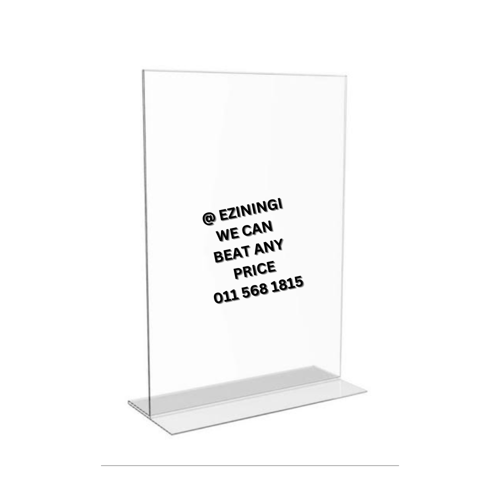 Acrylic Double Sided Document and Menu Holder 10 Pack - Eziningi Plastics